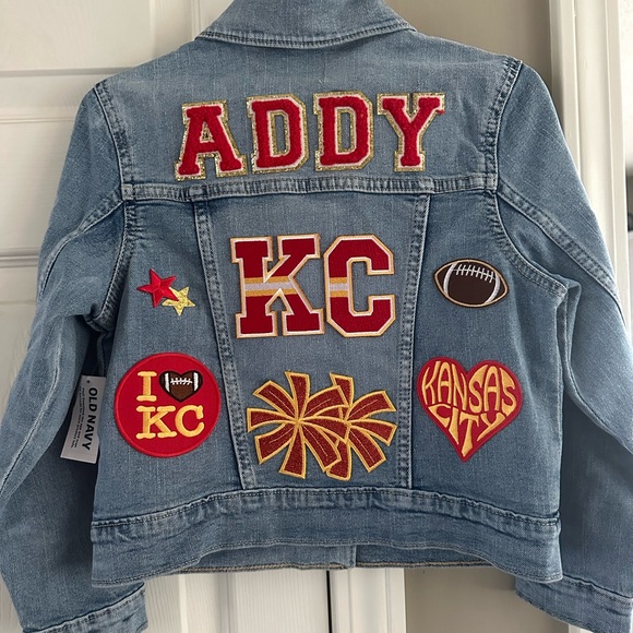 Jackets & Coats | Kansas City Chiefs Jean Denim Jacket Personalized ...